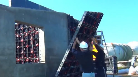 神奇的建筑模板,立好后灌入水泥便成一座房子,网友:太方便了