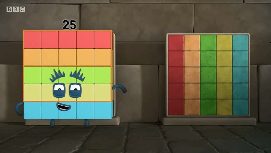数字积木 早教动画:重新出现了一个数字25 长的五颜六色的