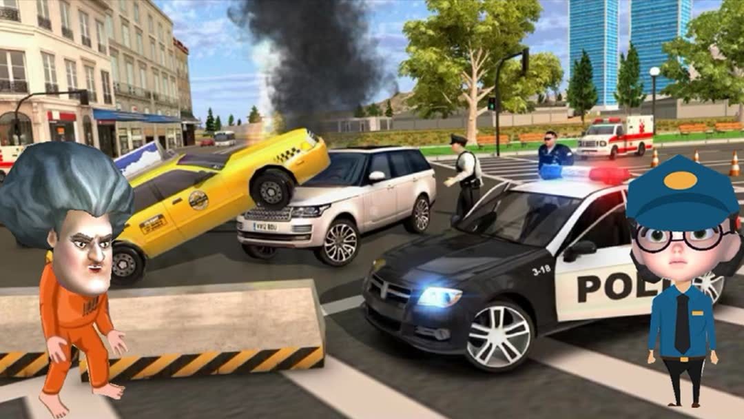 警察模拟器:罪犯开车逃跑了,塔米开警车追赶,上演速度与激情!