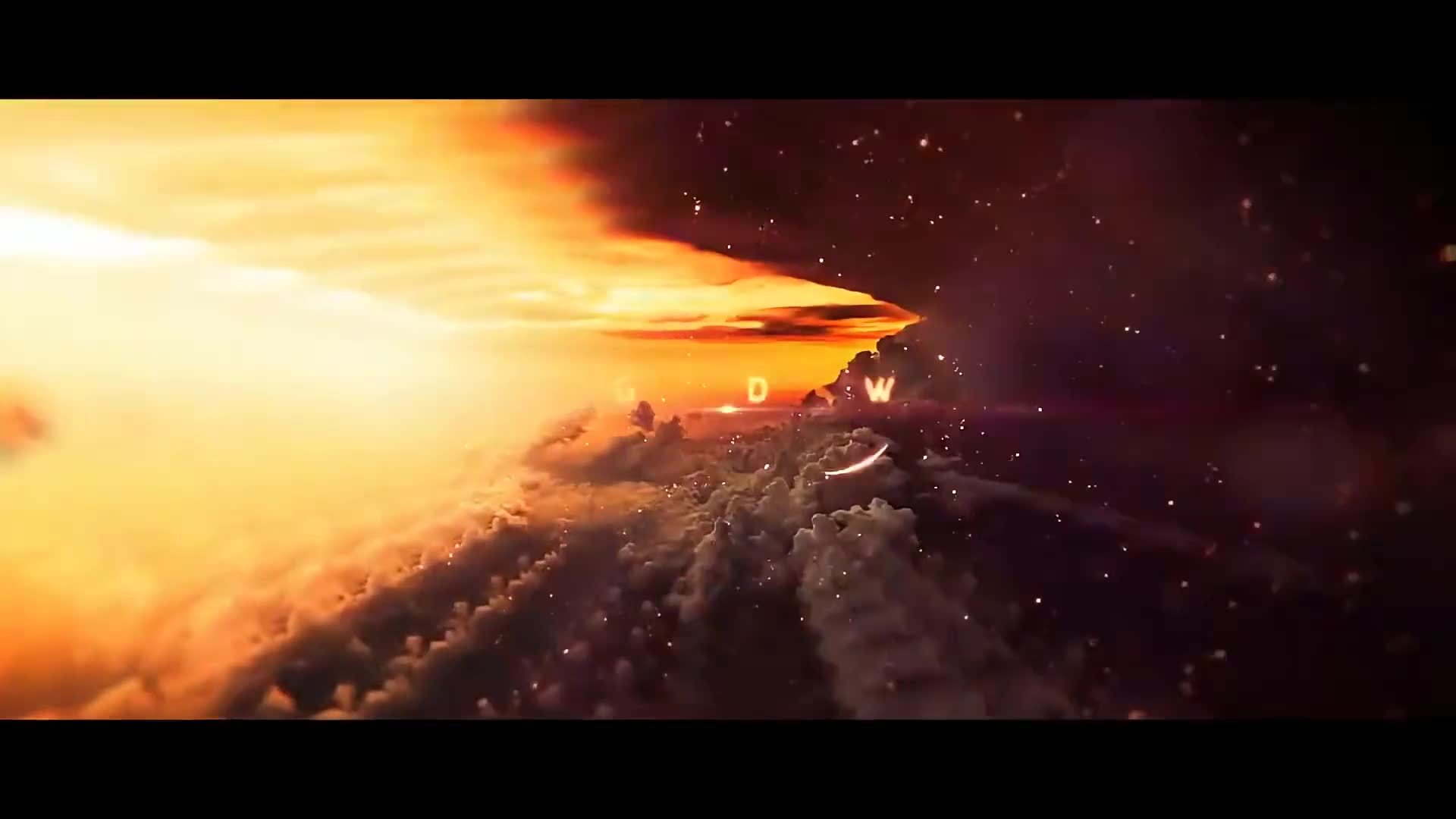 星光浪漫三维空间片头,可修改文字替换20张图片