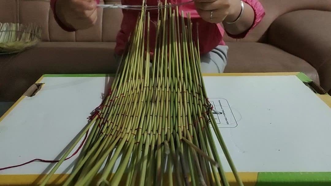接上个视频,编织篮子