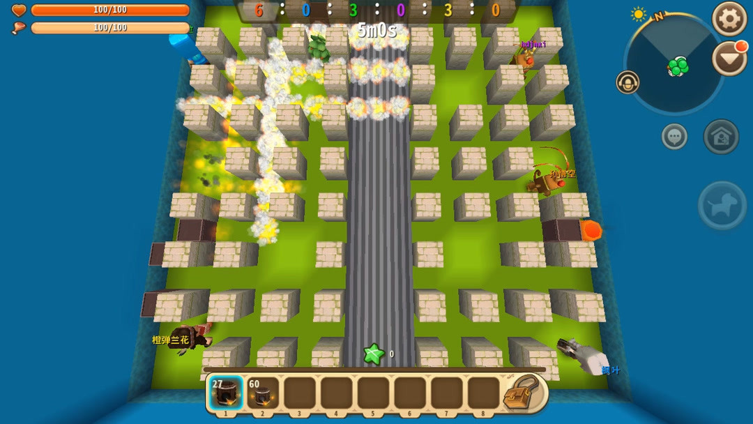 迷你世界:炸弹超人来了,熊孩子半仙大显身手!