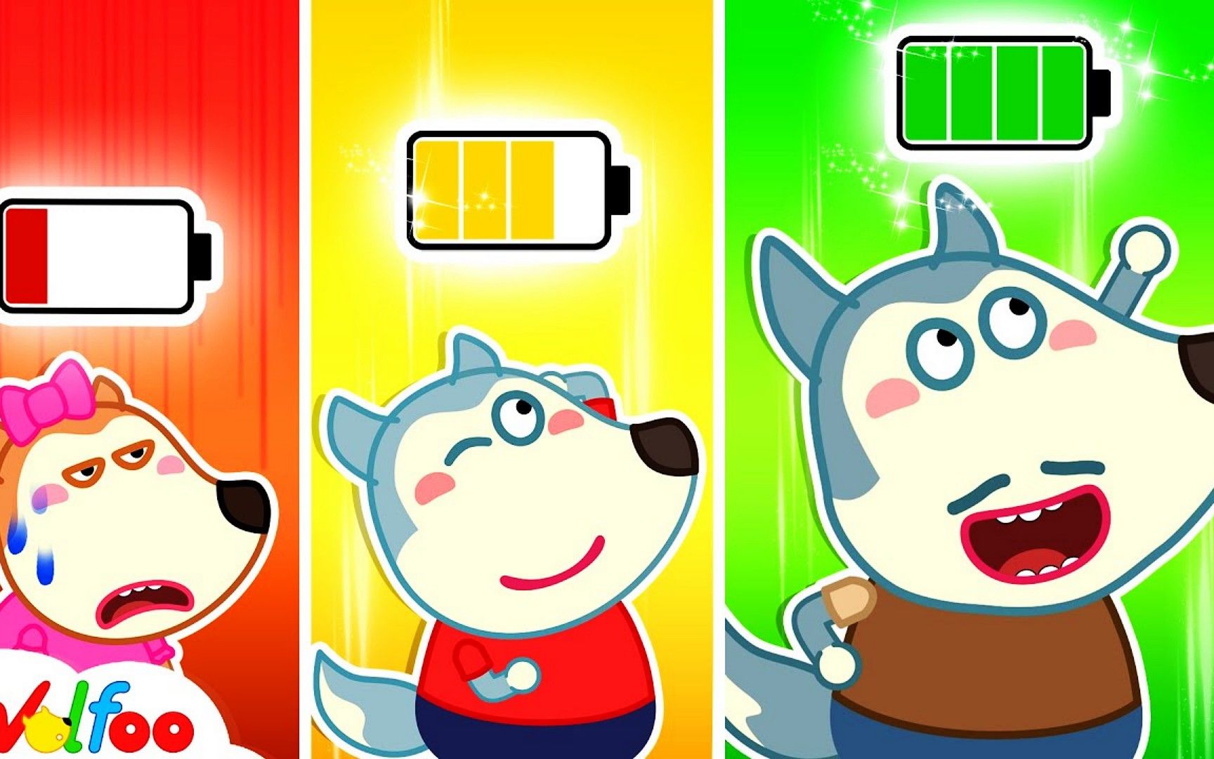 沃尔夫动画:爸爸能量用完了,沃尔夫全家总动员,能帮助爸爸吗?