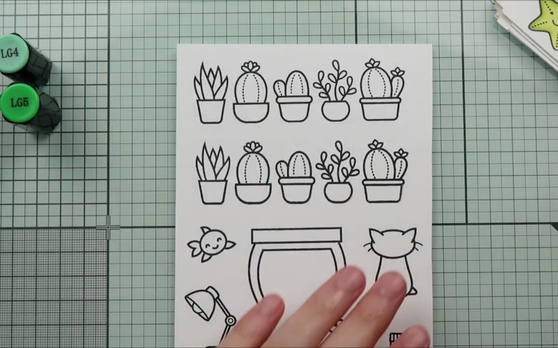 手工卡片贺卡 Lawn Fawn 多款图章刀模运用