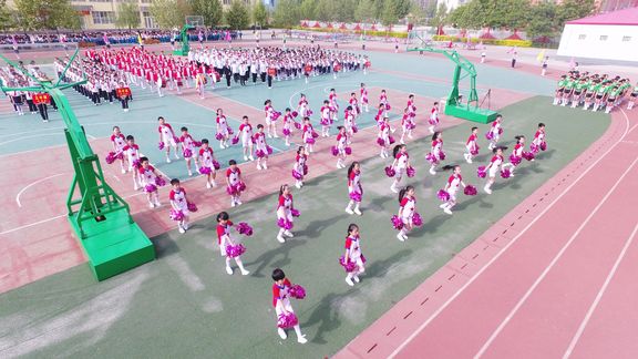 航拍 | 广宗县第三小学第四届春季田径运动会开幕式