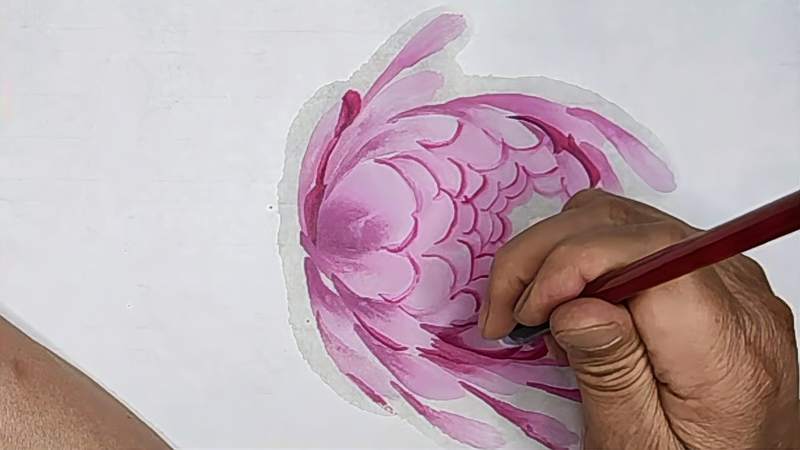 简简单单的笔法,画出立体的牡丹,带着你跟着视频画起来