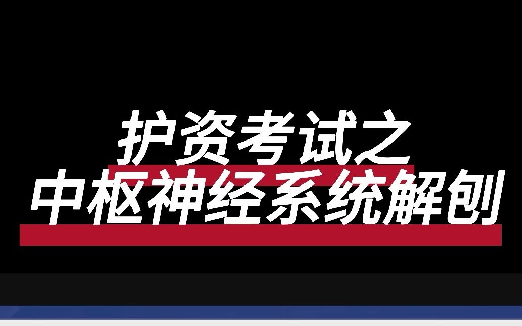 护资考试之中枢神经系统解刨