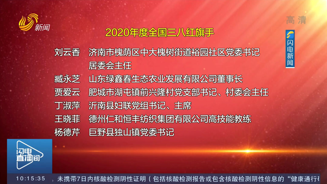 2020年度全国三八红旗手(集体)名单揭晓 山东上榜的是她们!