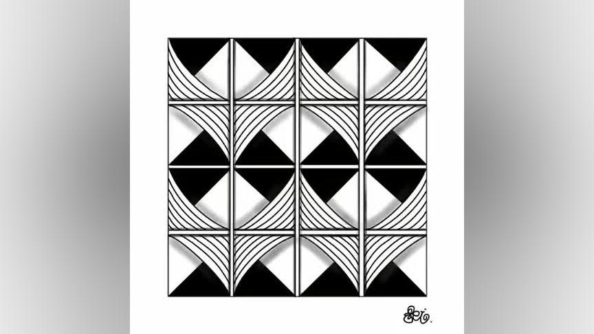 #禅绕画基础图样 #Farling #禅绕画 #黑白装饰画 #线条