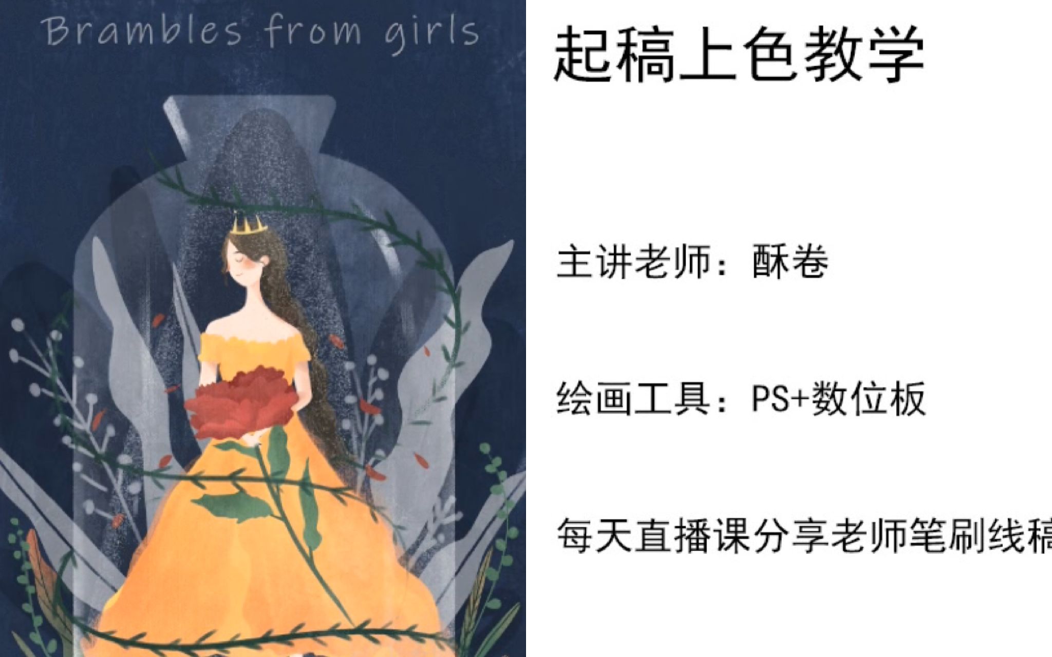 【商业插画】PS+手绘板 如何从零开始学插画?【人物教程】