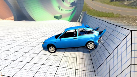 【BeamNG模拟汽车】碰撞模拟 汽车模拟 倒车!