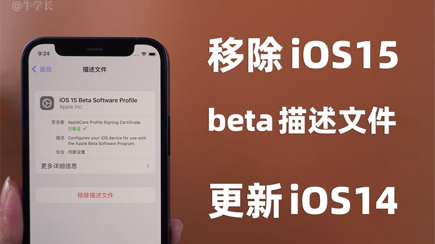 苹果iOS15 beta描述文件怎么删除?iOS15如何保留数据更新iOS14?