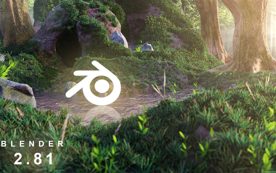 【3D 场景渲染】Blender 2.81中制作这个美丽的洞穴场景 从建模到渲染