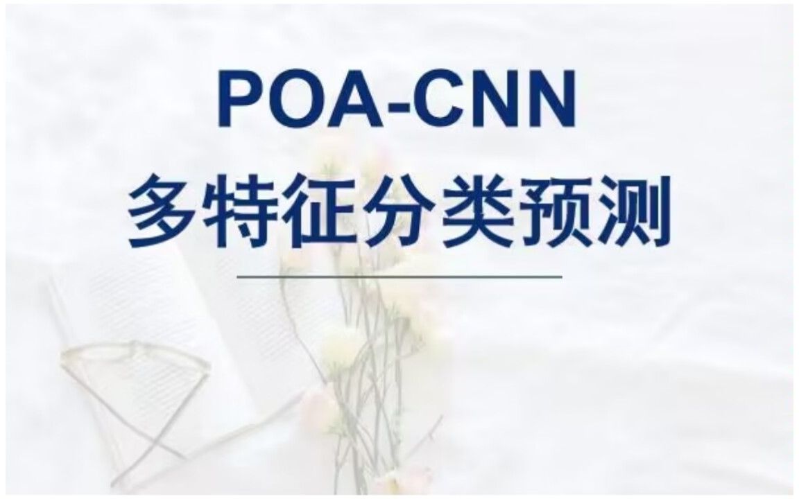 鹈鹕算法(POA)优化卷积神经网络CNN分类预测,POA-CNN分类预测,多...
