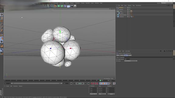 抽象旋转软体,像内部有水的气球,C4D动画教程免费工程文件分享