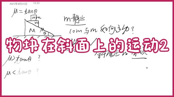 物块在斜面上的运动2
