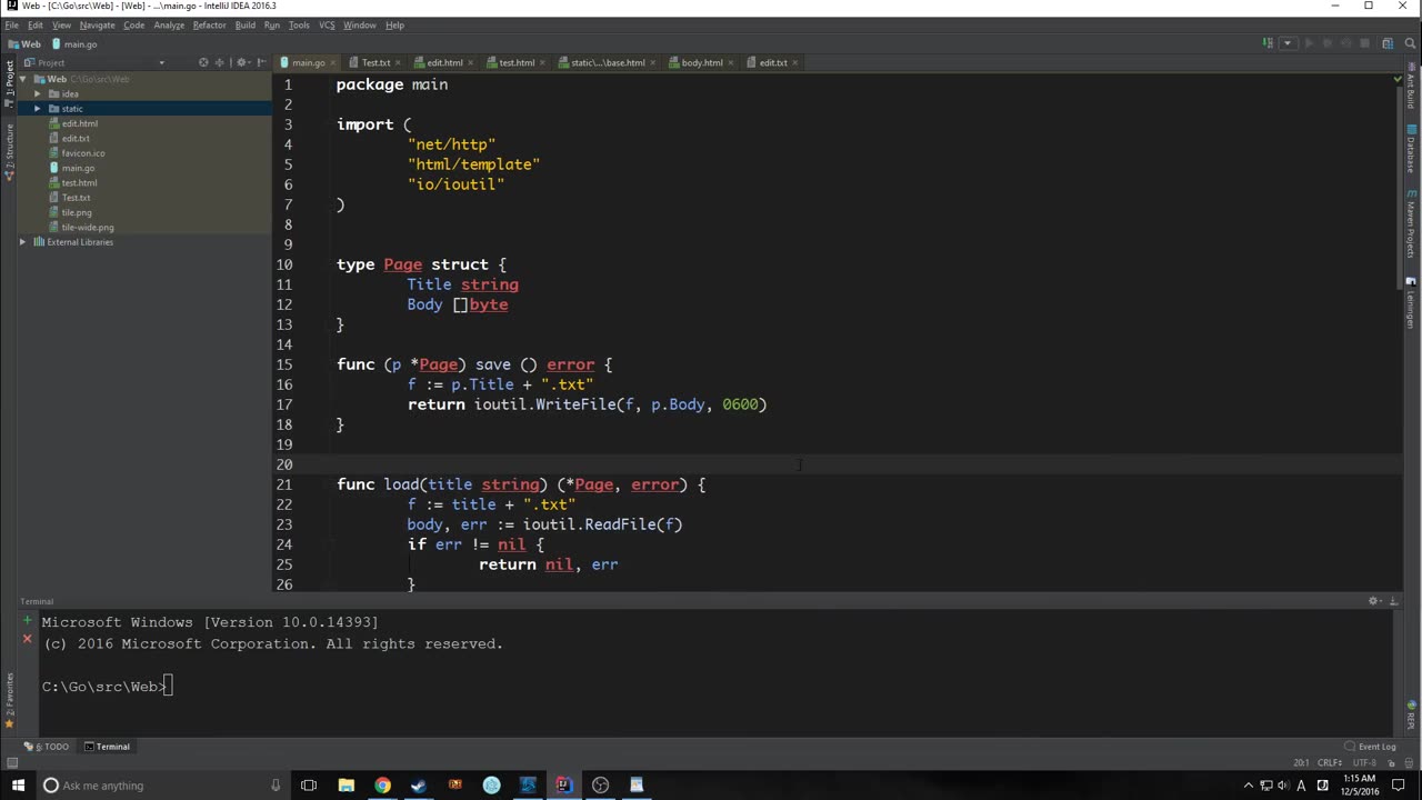 Go语言项目之Web服务器
