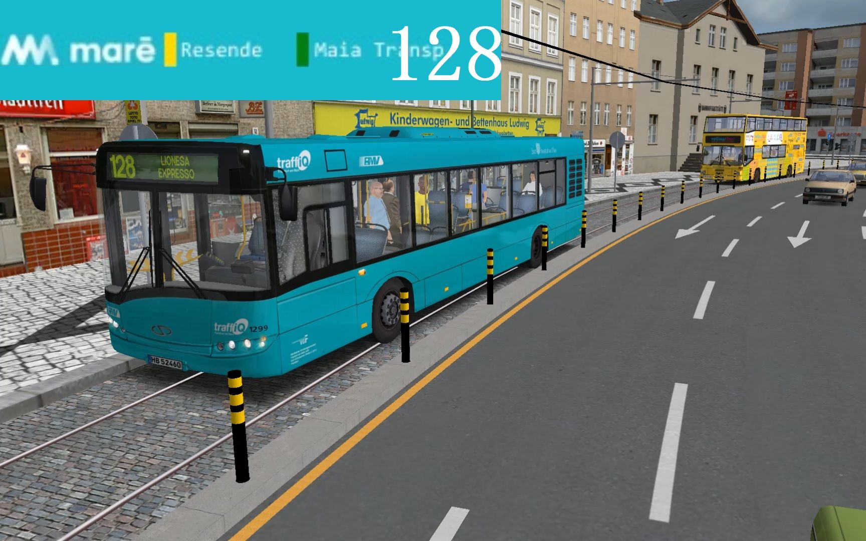 ...128 Casa da Musica→Lionesa【借车乱拉客跑短途高速线Mare128】