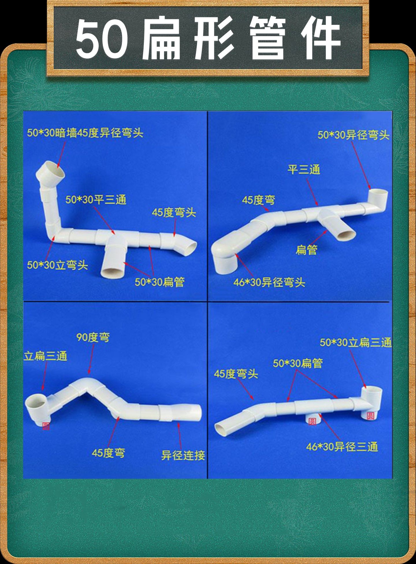 50扁形管件配件及名称大全,感觉有用点赞关注。