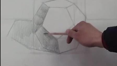 素描画素描基础入门教学素描几何形体五角十二面体的画法2素描教学...