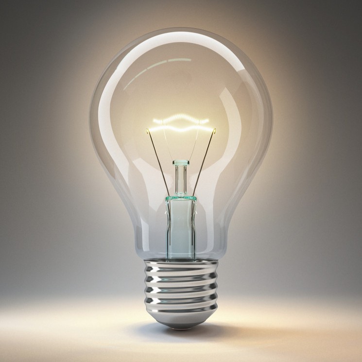 照亮周围的电灯泡 