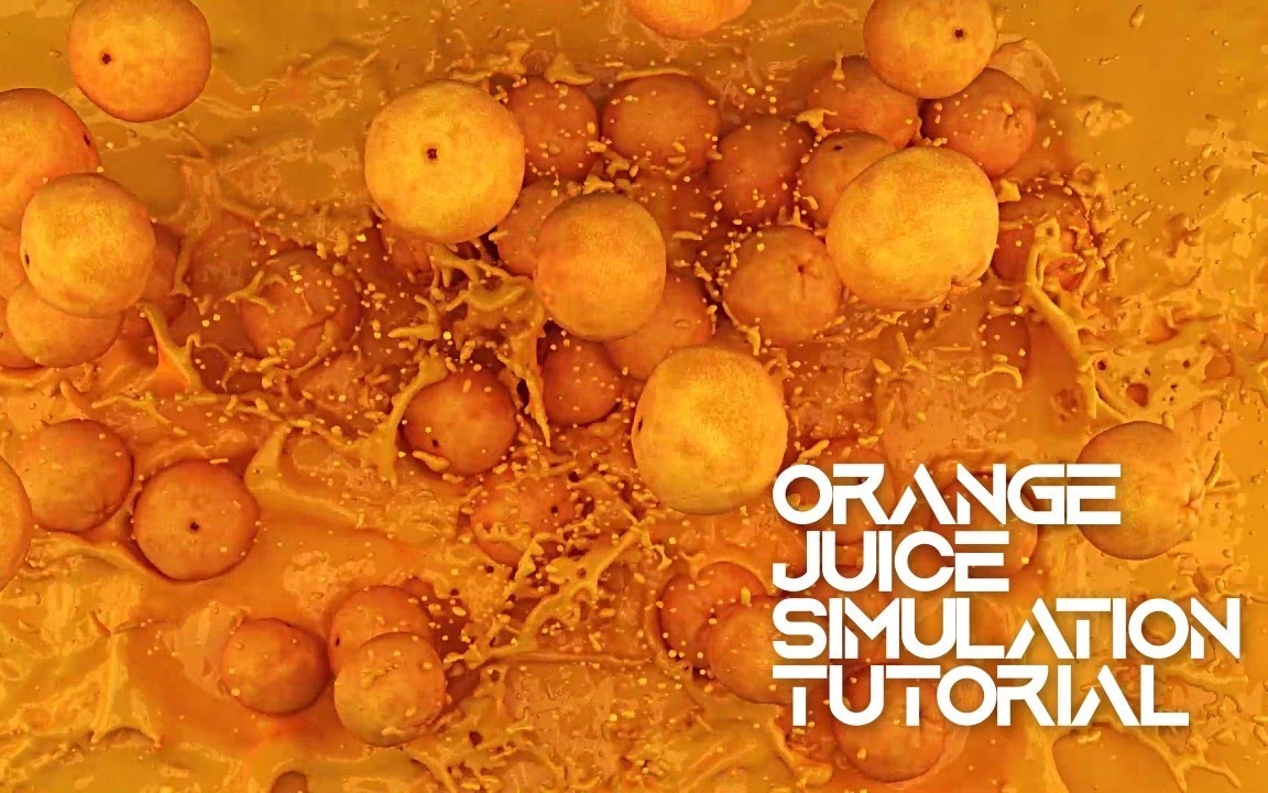 使用 Phoenix FD 和 Tyflow 进行橙汁模拟 - Fxmaniac