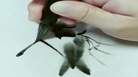 用毛笔画虾,原来这么简单,确实没想过!