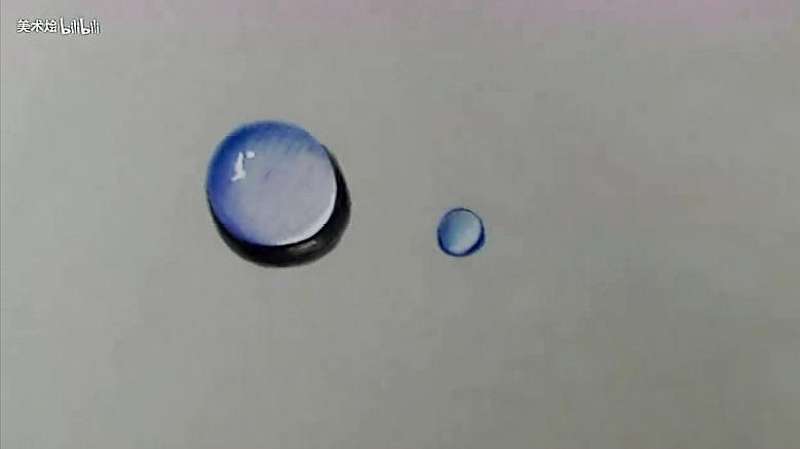 彩铅绘画:用彩铅画超写实水滴!笔法细致适合新手