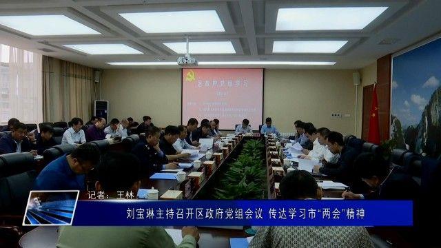 刘宝琳主持召开区政府党组会议 传达学习市“两会”精神