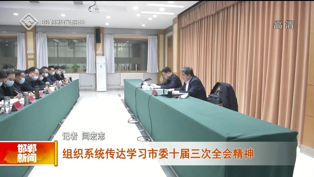 组织系统传达学习市委十届三次全会精神