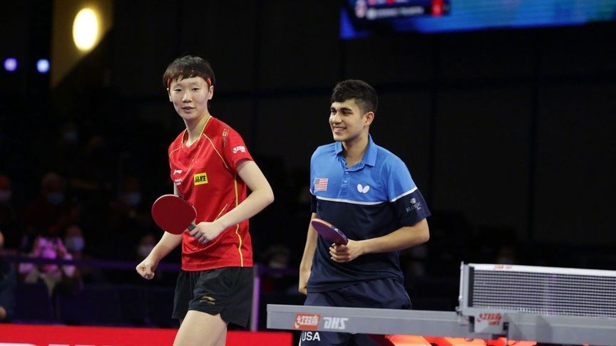 2021年休斯敦世乒赛首日,两对中美跨国混双组合完胜晋级