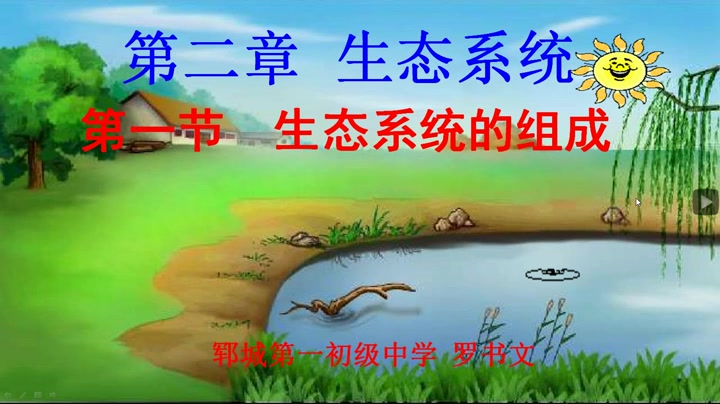 【生物】济南版八年级下册第六单元第一节 生态系统 微课堂