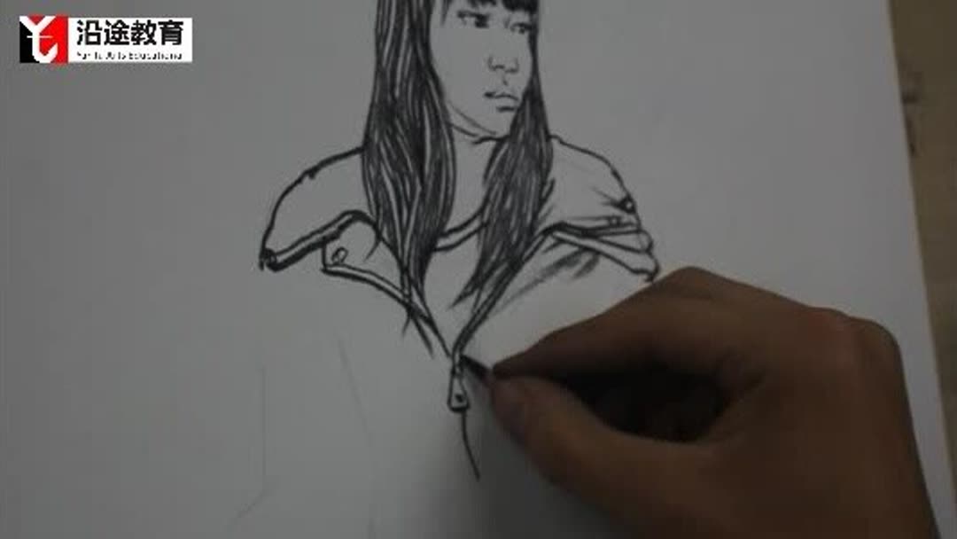 开封沿途美术冯老师速写精讲详细示范 开封最好画室 河南沿途画室