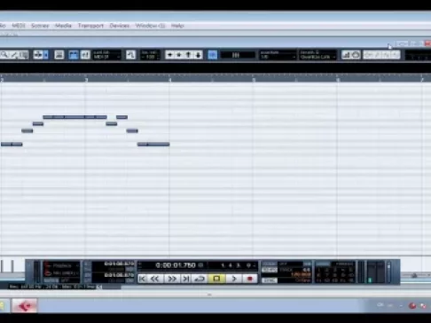 cubase操作视频教程 23、MIDI窗口的常用设置