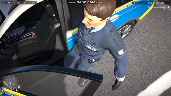 儿童玩具消防车救护车模拟器:警车执行紧急交通事故!