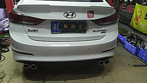 现代领动朗动改装m鼓4出东莞黄江车改汇排气管