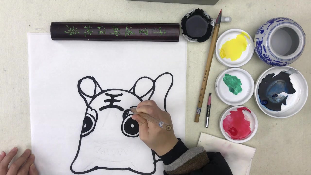 布老虎国画