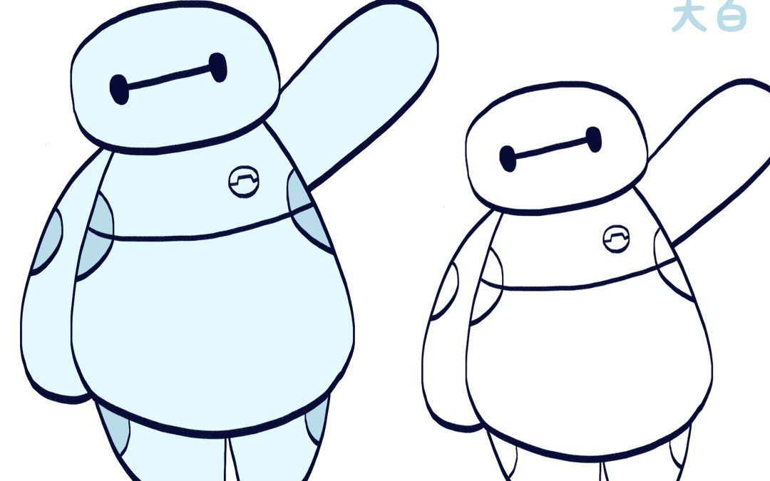 简笔画大全,大白简笔画