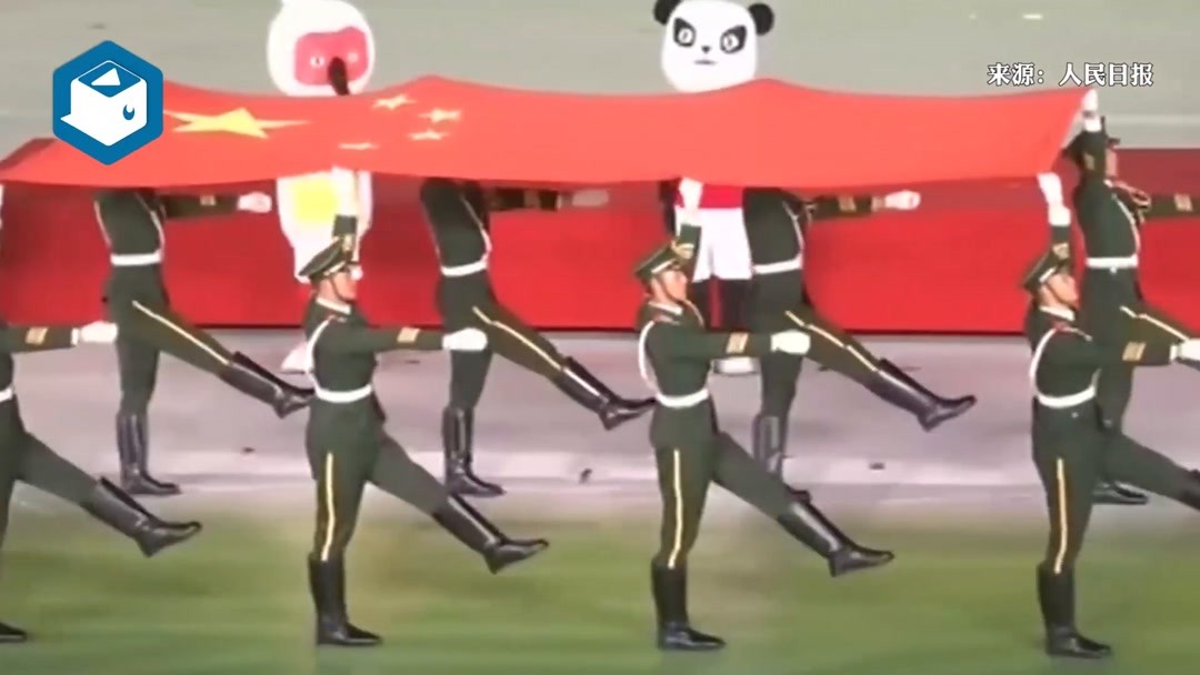 全运会开幕式国旗入场太帅了!现场响起歌唱祖国BGM