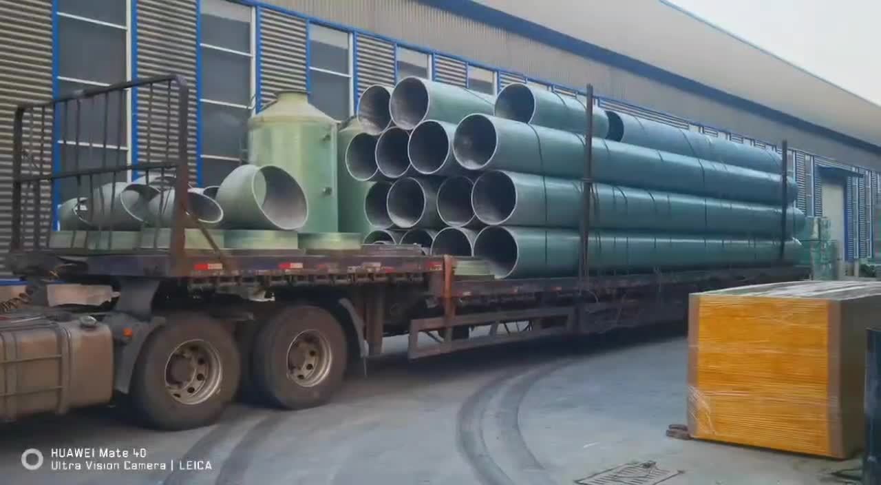 旺通环保玻璃钢通风管道装车发货