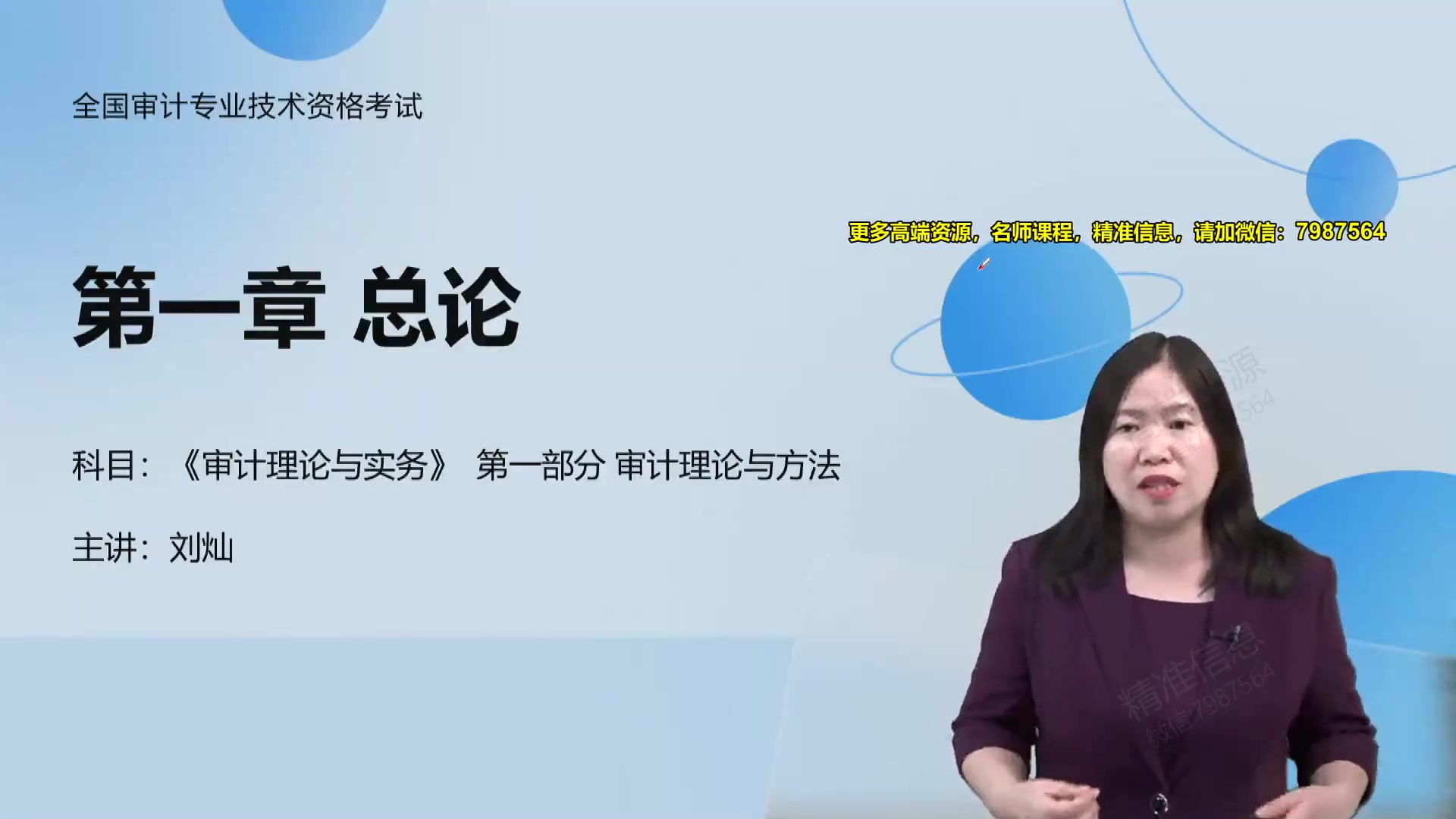 2023年初级审计师审计理论与实务刘灿考点串讲