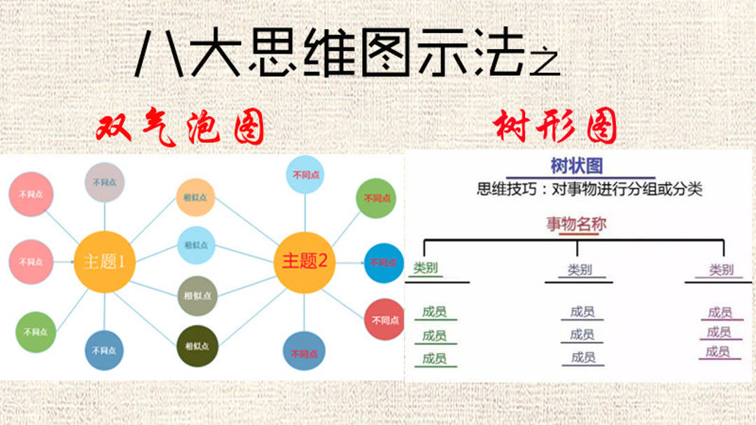 2种简单思维导图,锻炼孩子类比思维,提升作文能力和思维力