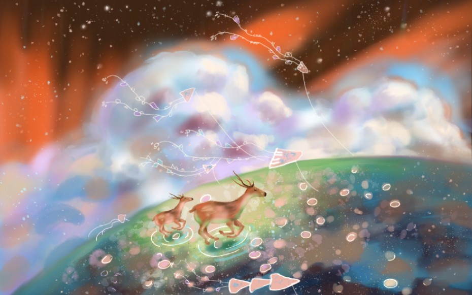 华为matepad10.4 绘画 宇宙上的星星 简单绘画