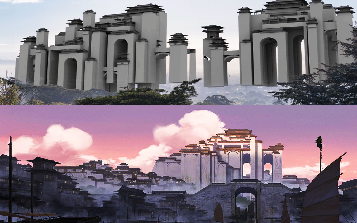 3DMAX零基础教学——详细简单教你做一个中国风游戏场景建筑模型!