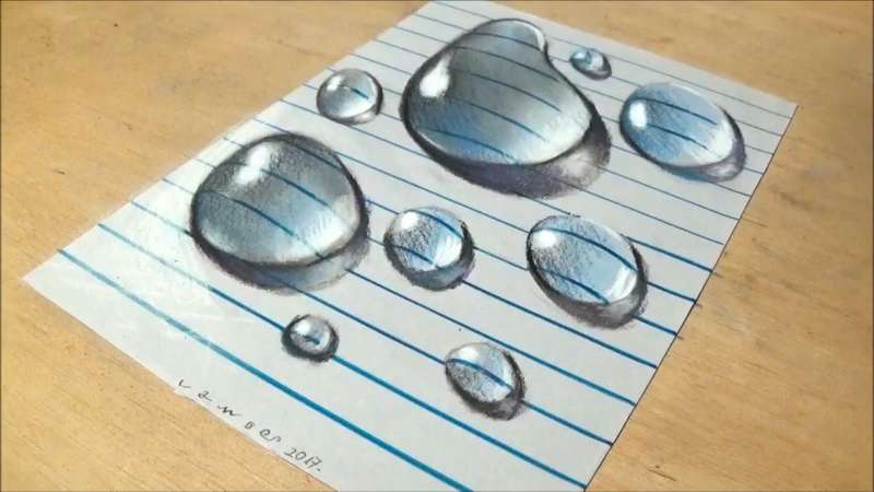 河马有画 立体画轻松学 简单几步手绘3D立体水珠