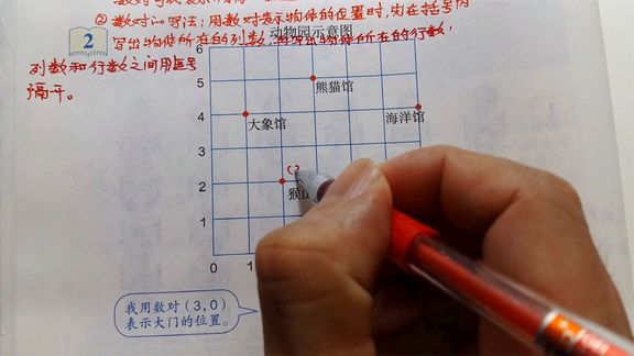 五年级数学上册18 位置 P19 名师课堂