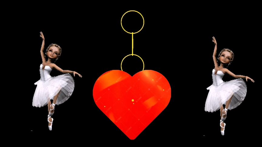 美册3D魔秀心形挂件动画