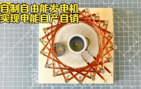 牛人制作自由能发电机,实现电能自产自销