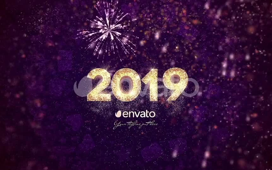 AE模板-新年倒计时模板年会倒计时模板可跟换任意年份