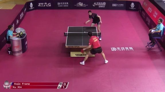 许昕 vs 科伊奇 卡塔尔公开赛 32强比赛集锦